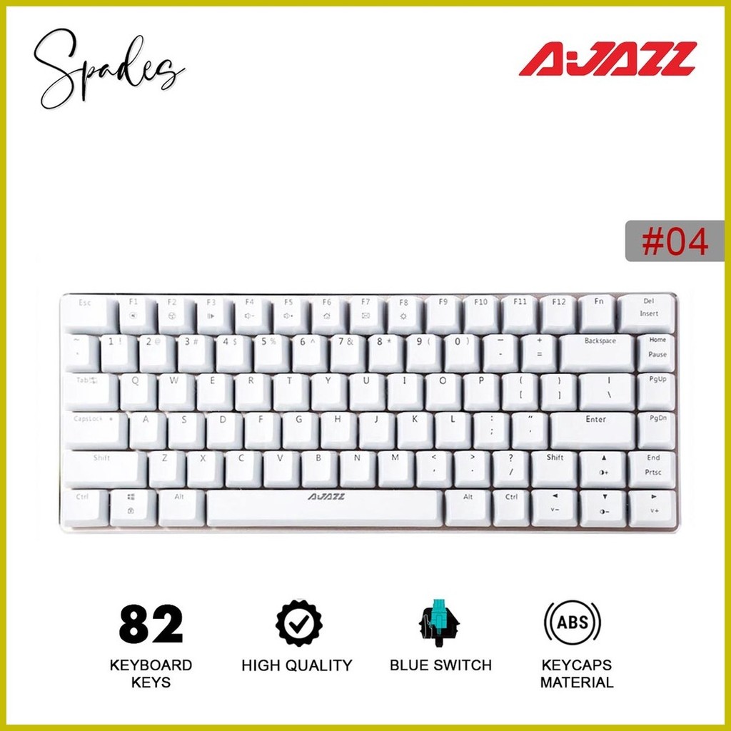 Ajazz AK33 Keyboard Black Switch/ Blue Switch 82 Keys Wired Mechanical Gaming Keyboard | Shopee ...