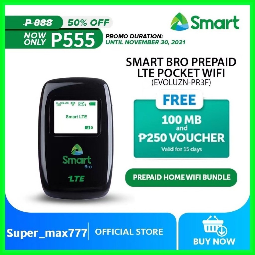 Smart Bro Prepaid LTE Advanced Pocket Wifi M271T FX-FR4L | Shopee ...