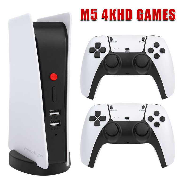 Video M5 Game Console 2.4G Double Wireless Controller 4K 20000+ 128Gb ...