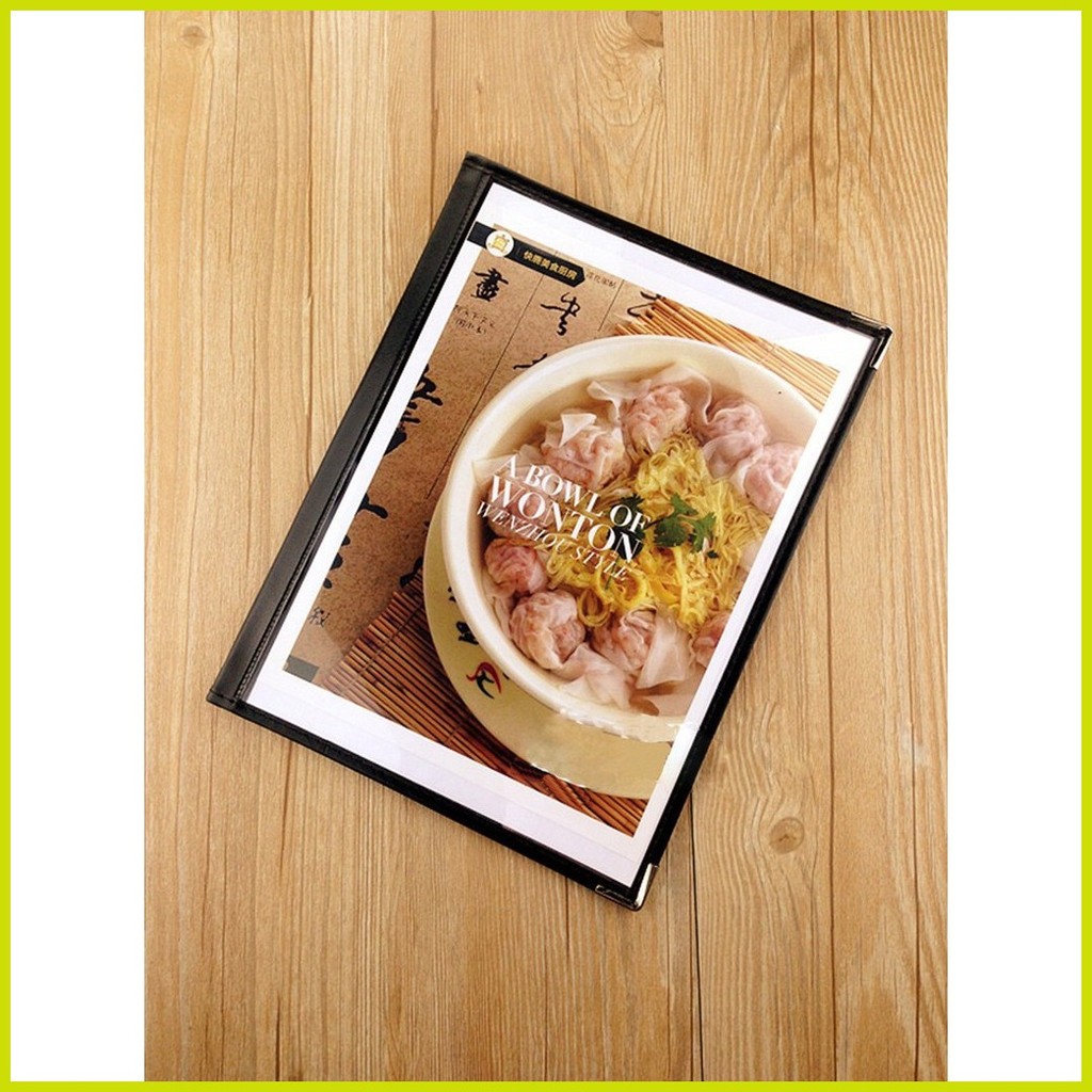 ∴ Transparent cover Menu book Menu stand with 12pages 24faces | Shopee ...