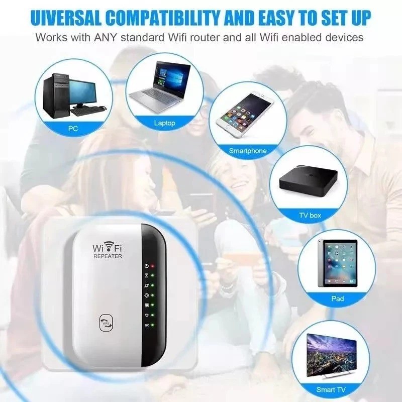WiFi Repeater 300Mbps Super Fast Speed Network Signal Extender Booster ...