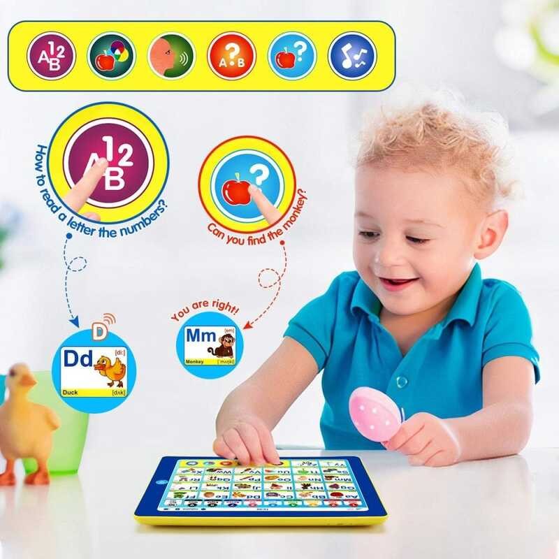 々 6-in-1 Kids Tablet with ABC/Words/Numbers/Color/Games/Music ...