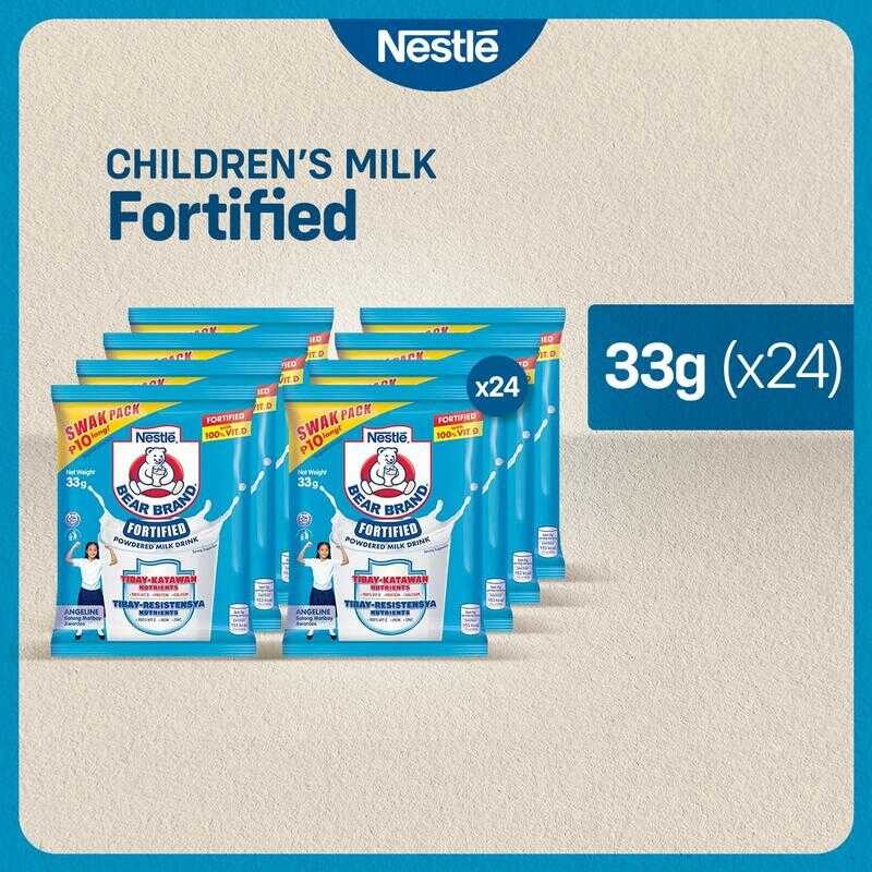 BEAR BRAND Fortified Powdered Milk Drink 33G - Swak Pack Of 24 Sachets ...
