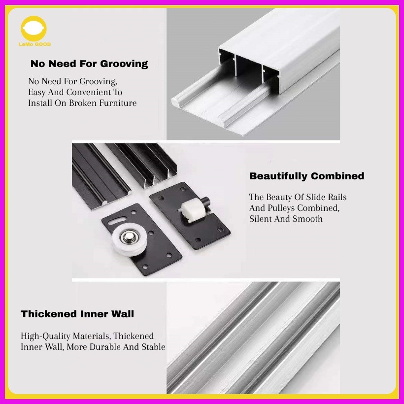 1M Sliding Door Roller Set Sliding Door Track Sliding Door Mechanism ...