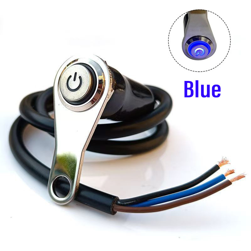 12V 22mm Waterproof Motorcycle LED Halo Switch Double ON-OFF Button ...