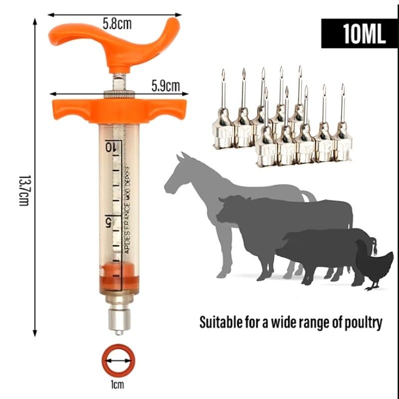 Reusable Fiberglass syringe + Free 10Pcs Assorted Stainless needles ...