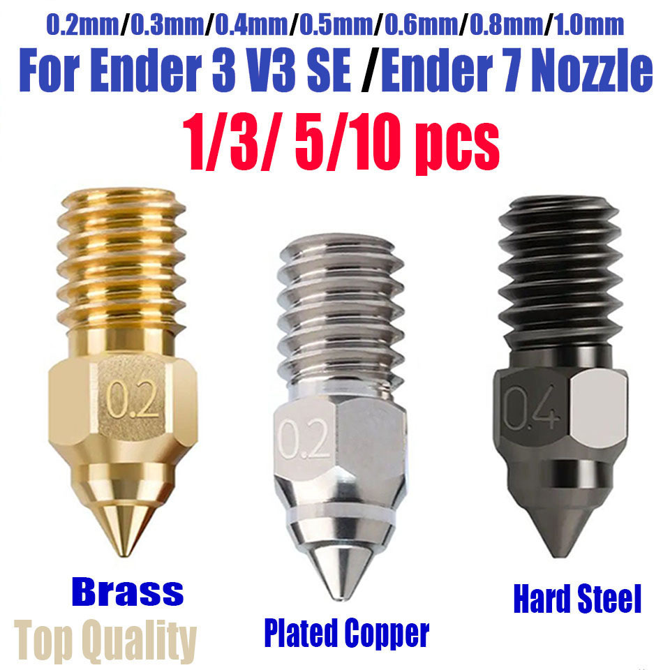 High Speed Nozzle For ENDER 7 Spider Ender 3 V3 SE Ender 5 S1 0.2 0.4 0 ...