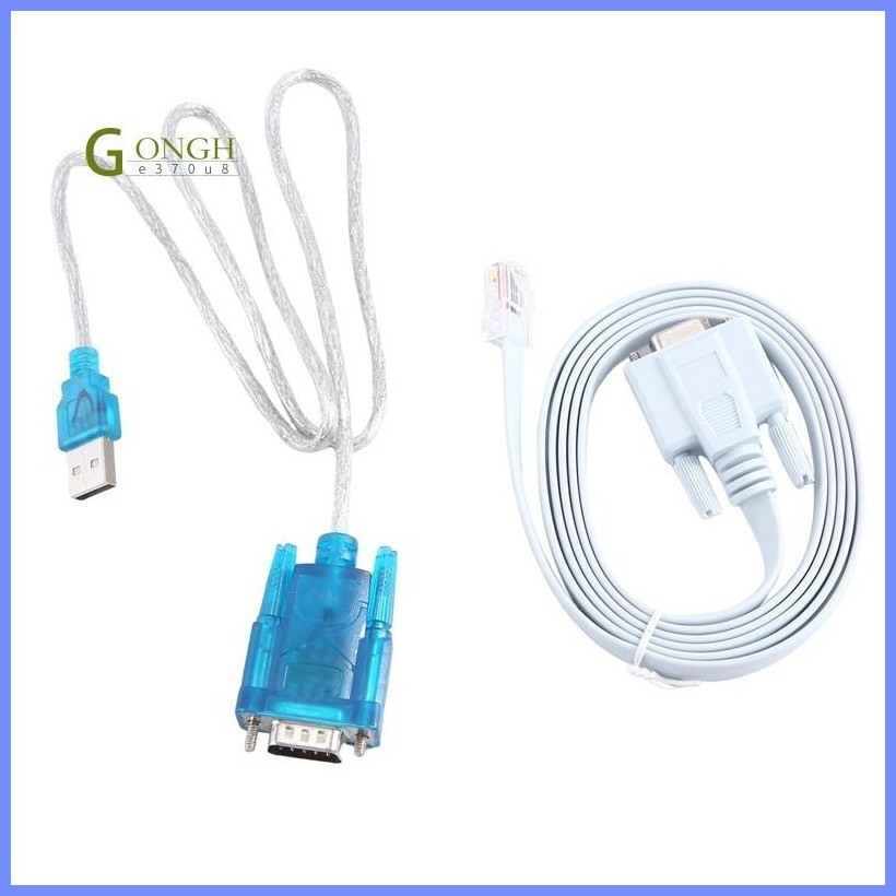 RJ45 Network Cable Serial Cable Rj45 to DB9 and RS232 to USB (2 in 1 ...
