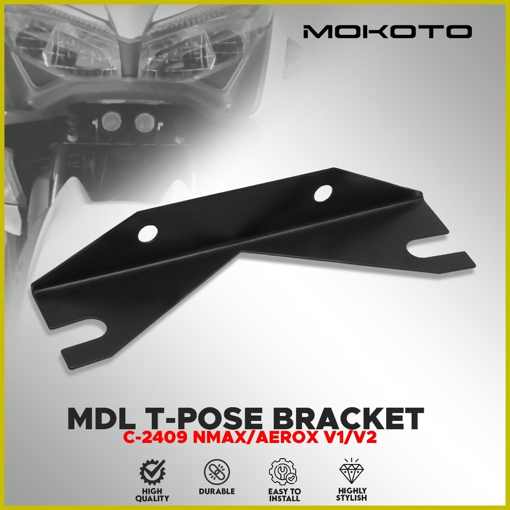 ♠ NMAX V1 / V2 MINI DRIVING LIGHT TPOST LED BRACKET FOR NMAX V1 / V2 T ...