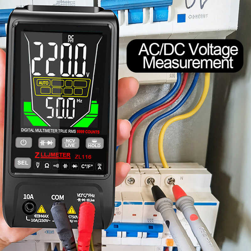 Charging USB Smart Digital Multimeter 9999 Bilang Large Screen AC DC ...