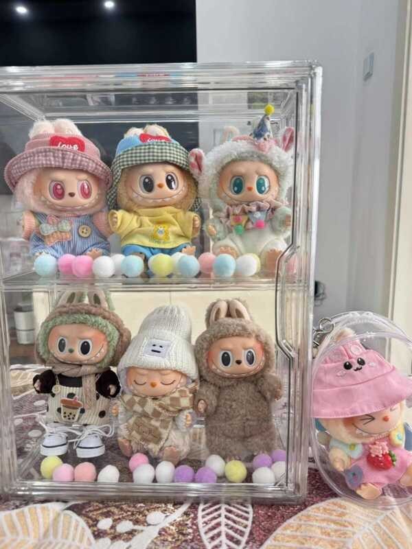 Labubu Display Box Labubu Sitting Party Doll Handmade Cabinet Bubble ...