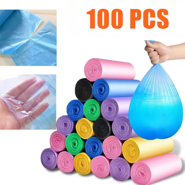 5 Rolls /Set 100pcs Garbage bag Thickened Kitchen Garbage Bag ...