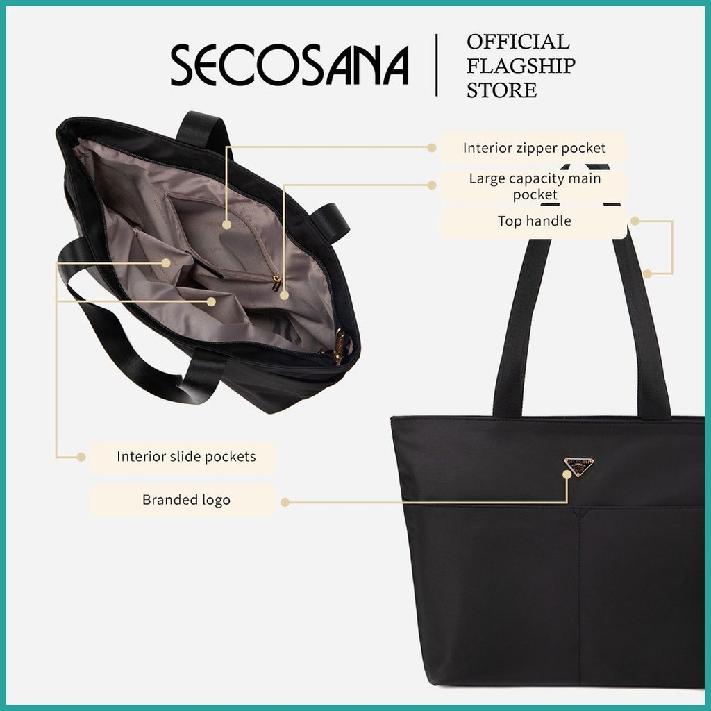 ∞ ♻ ⇧ SECOSANA Natalia Plain Laptop Tote Bag | Shopee Philippines