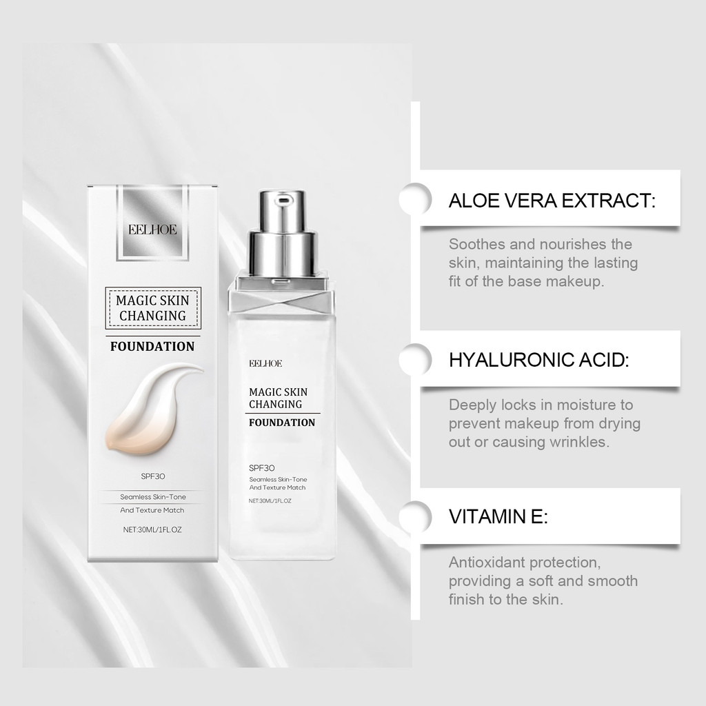 Magic Skin Changing Foundation, Cosmetics, Colour-Changing Foundation ...