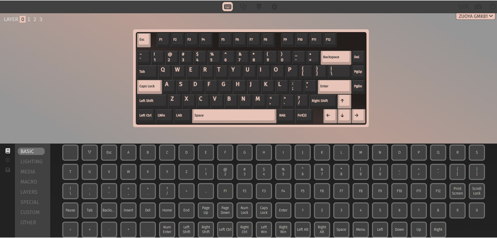 ZUOYA GMK81 RGB Mechanical Keyboard Kit 75% 3mode Wireless VIA Support ...