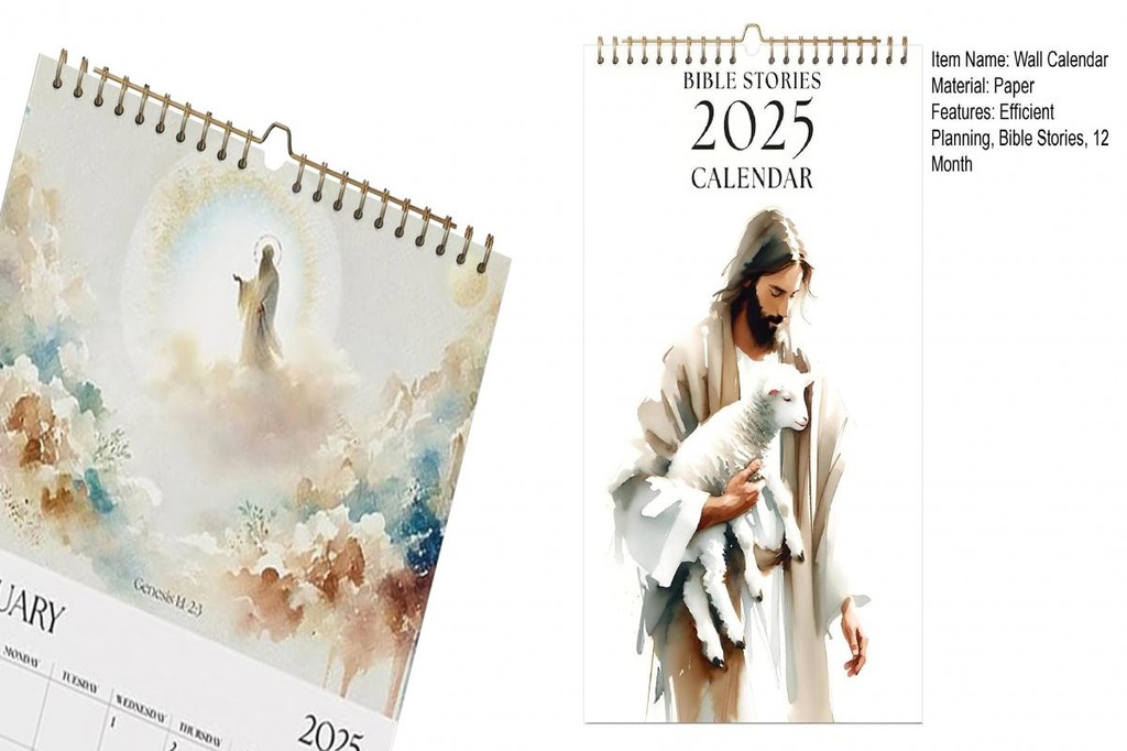 livecity| Christian Calendar with Bible Stories Bible Stories 2025 Wall ...
