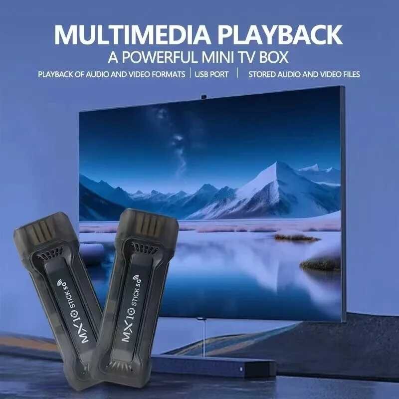 Mx10 Mini Stick 2.4G 5G Dual Wifi Android 11 OS HDR Set Top 4K 1080P ...