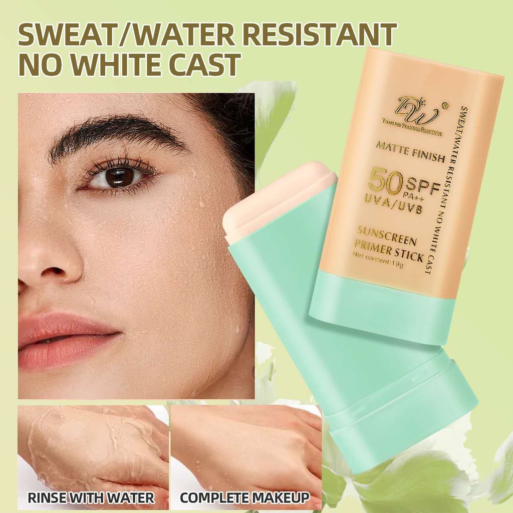 DW Matte Finish Sunscreen Primer Stick Spf 50 PA++ UVA/UVB Sunscreen ...