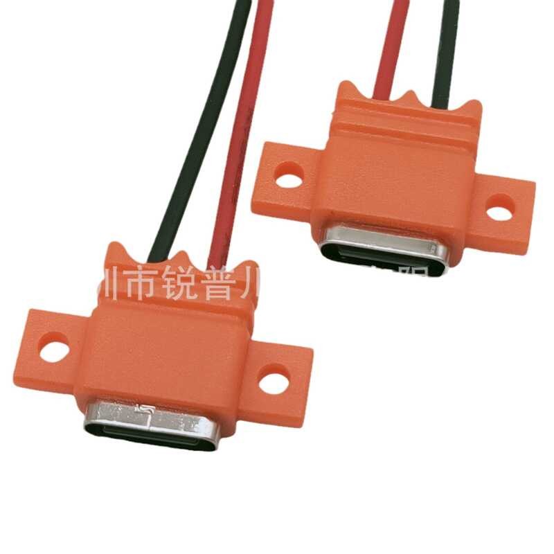 Injection Molded USB Female Socket, Simple Double Ear Lock Screw ...