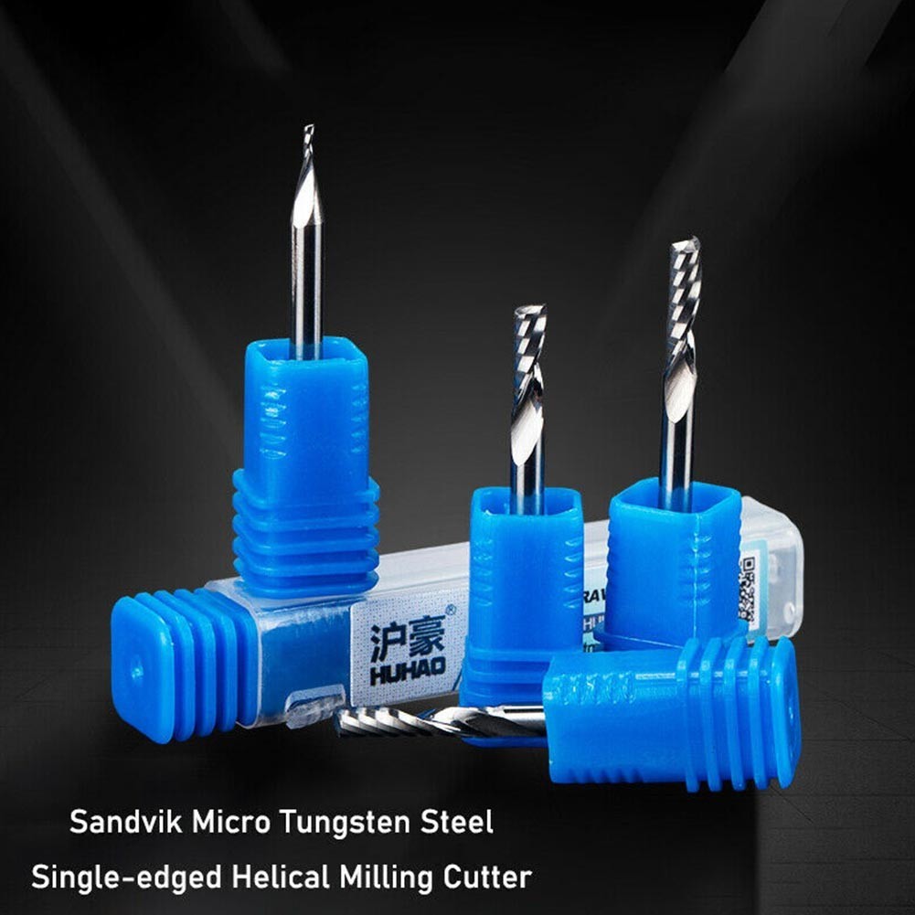 Shank diameter 3.175mm single edge spiral milling cutter CNC engraving ...