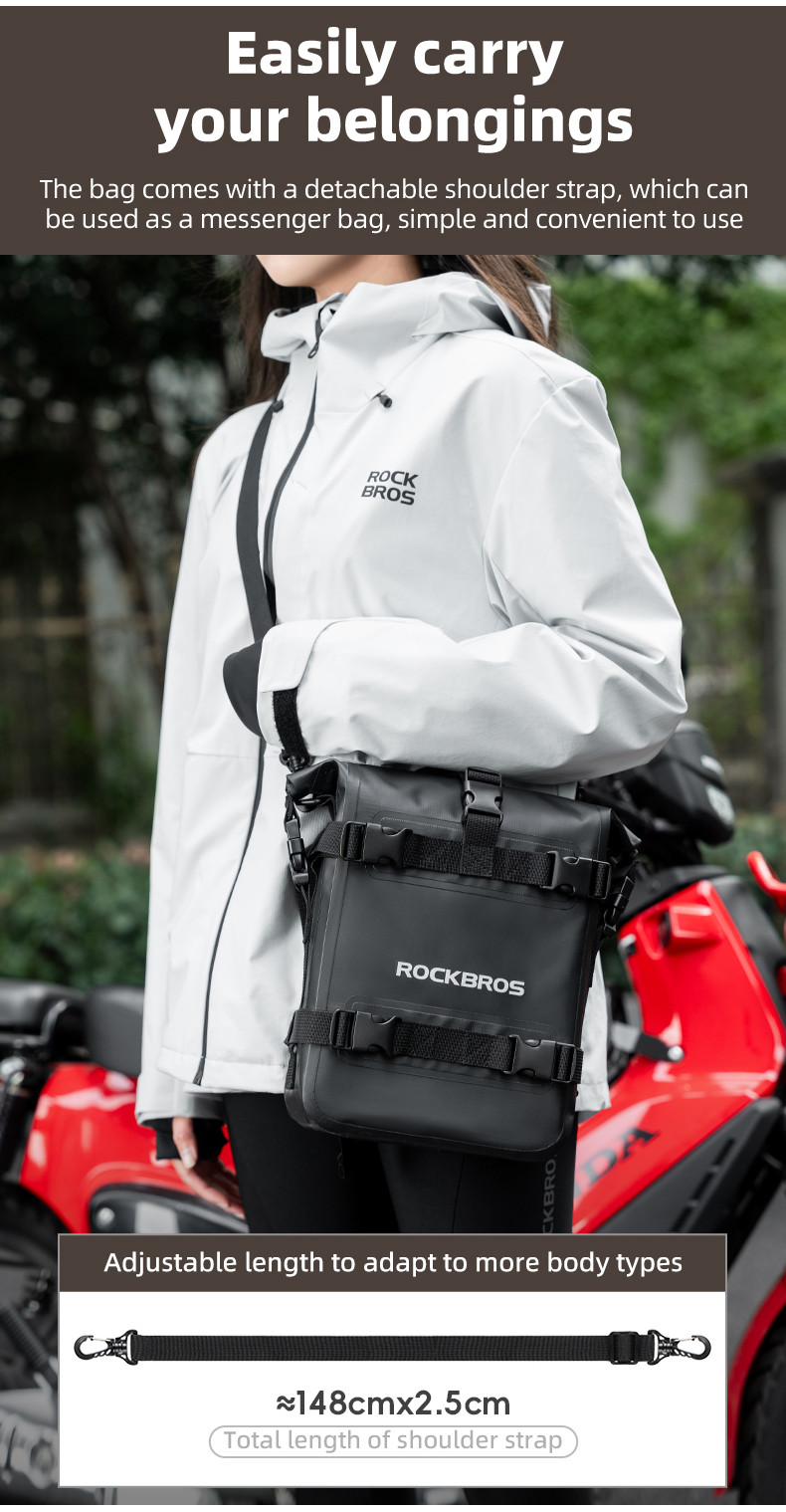 ROCKBROS Motorcycle Bag Waterproof Traveling Convenient Motor Side Bag ...