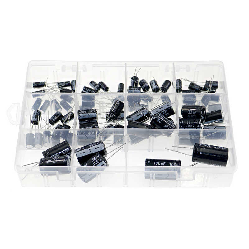 11 78pcs Values 1uF -100uF 400V High Voltage Aluminum Electrolytic ...