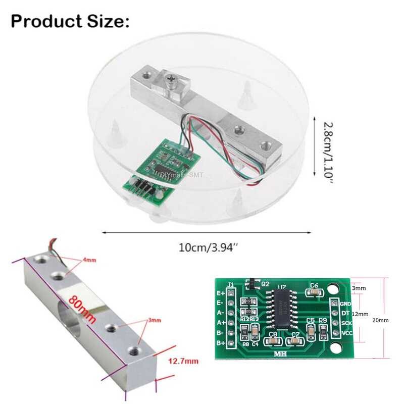 Load Digital Cell Weight Sensor HX711 AD Converter Breakout Module 1KG ...