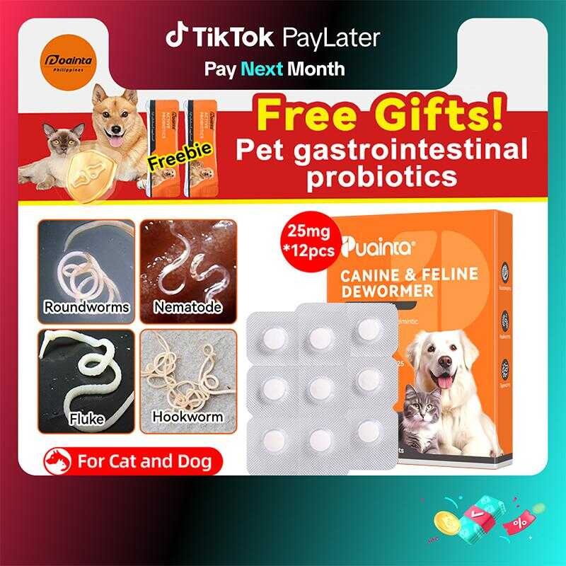 PUAINTA Fenbendazole Dewormer Tablets Chewables Worm Rid Deworming For ...