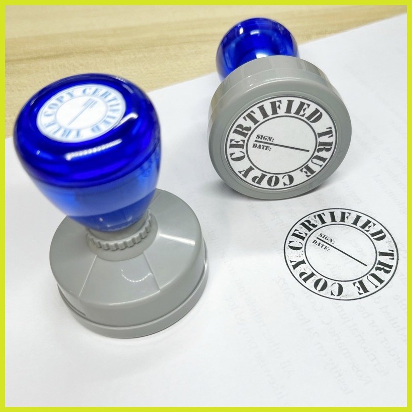 ♒ ╯ Certified True Copy Stamp ROUND Personalized Customized Flash Stamp ...
