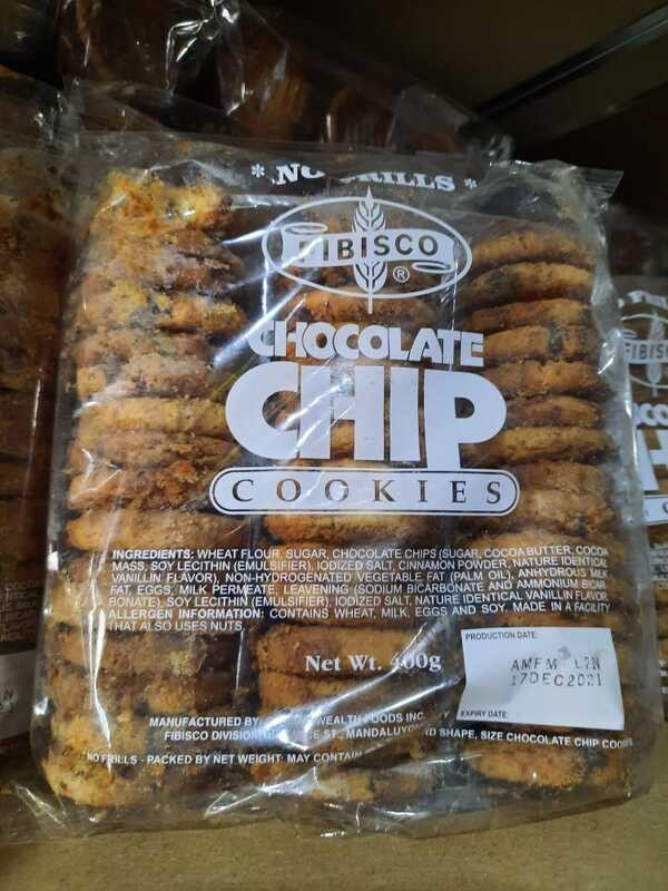 Fibisco Chocolate Chip Cookies 400Grms(No Frills) | Shopee Philippines
