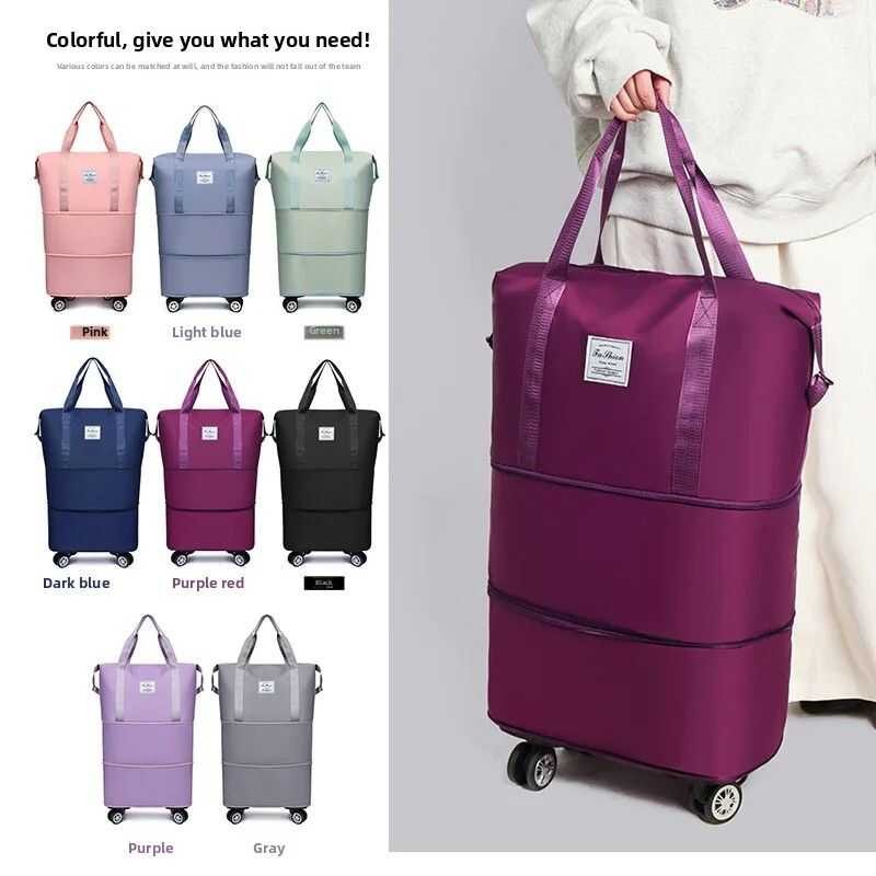 Large Capacity Oxford Cloth Fiess Bag Women's Travel Suitcase With ...