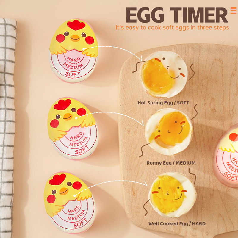 Boiled Egg Timer Color Changing Cute Boiled Egg Alarm Timer Yummy Soft ...