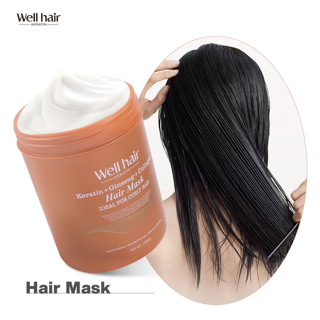 Bremod WELL Hair Mask Keratin Ginseng Collagen Ideal For Curly Hair ...