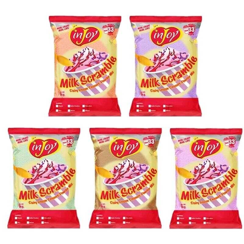 Injoy Milk Ice Scramble 1Kg Classic Pandan Choco Mango Melon Ube ...