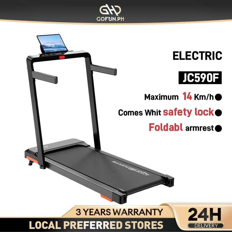 Electric Foldable Treadmill Portable 3.5Hp 200Kg 14Km/H Large Control ...