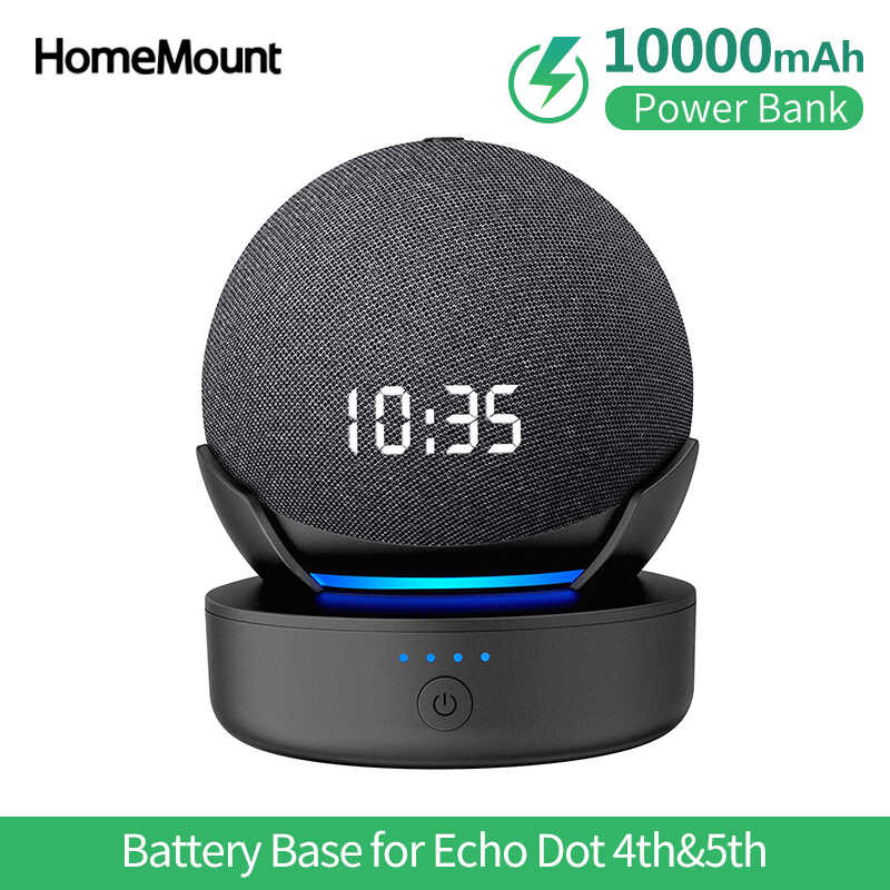 Battery Base Alexa Echo Dot 4Th & 5Th Gen 10000/5000 Mah Portable ...