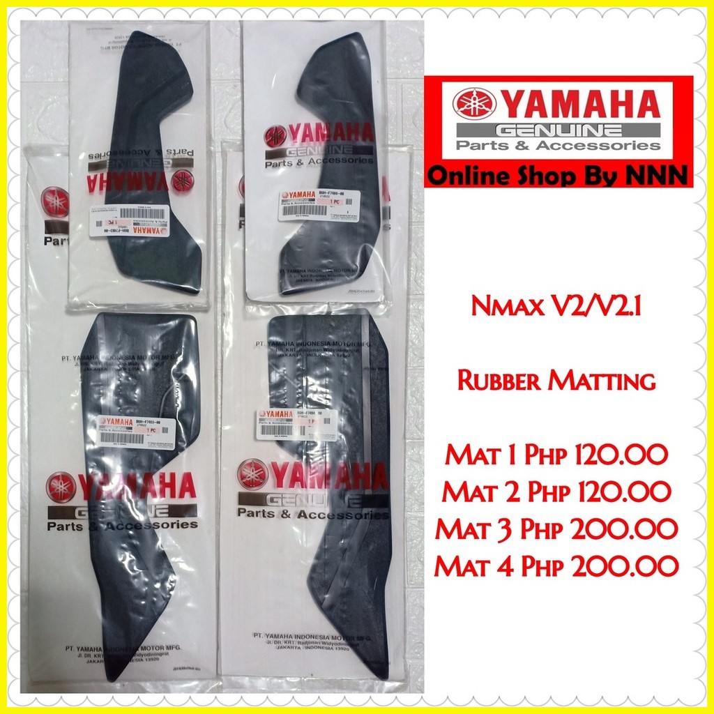 ۞ ☬ RUBBER MATTING OR MAT 1,2,3&4 FOR NMAX V2 AND V2.1 YAMAHA GENUINE ...