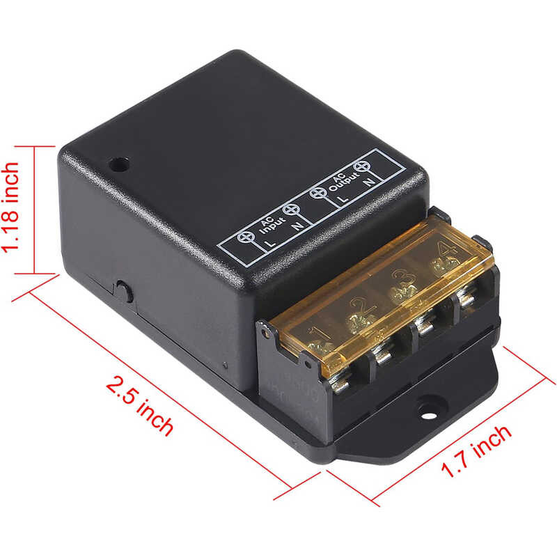 Wireless 433Mhz Switch AC 110V/120V/220V/ 30A 1Ch Relay RF Remote ...