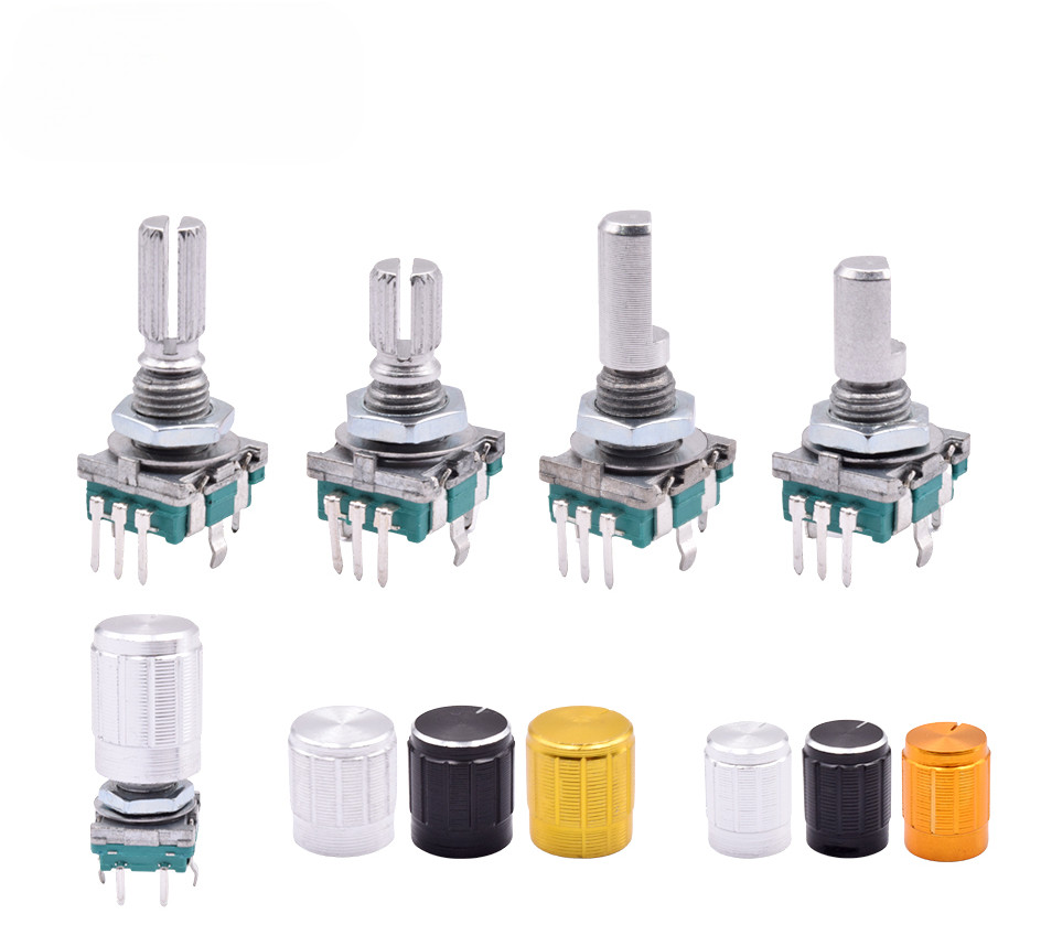 5/2pcs EC11 Encoder with Switch 20 Position Incremental 360 Rotary ...