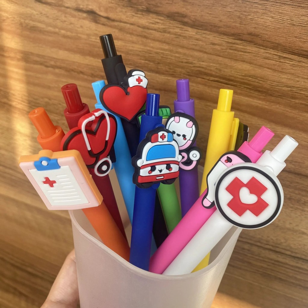 10pcs Nurse and Doctor Gel Pens, 0.5mm Black Ink Retractable Pens ...