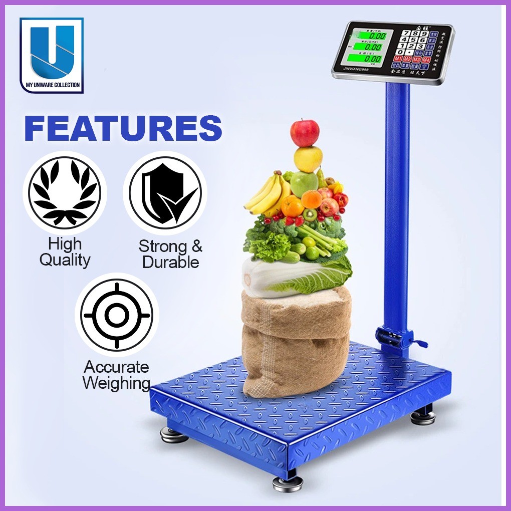 ⊕ 150Kg/300Kg Rechargeable High-Precision Digital Platform Scale ...