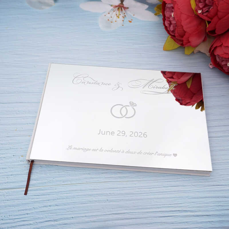 SK Personalized Wedding Custom Signature Guestbook Acrylic Mirror ...