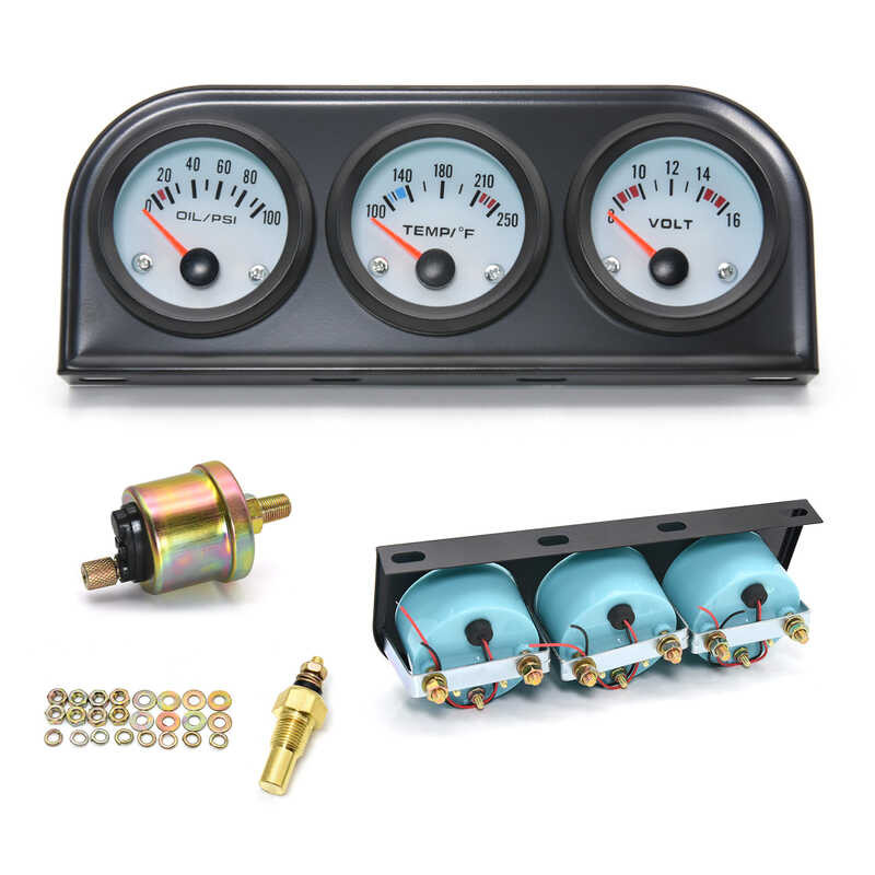52Mm 2" Triple 3 In 1 Water Temp Pressure Oil Temperature Gauge With ...