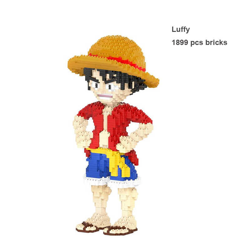 One Anime Piece Luffy Building DIY Mini Bricks Chopper Assembly Model ...
