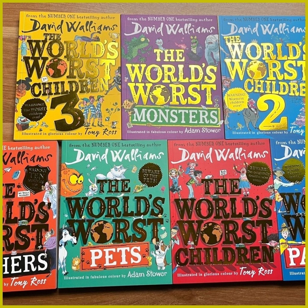 7 Books/set David Williams Color Edition of The World'S Worst Children ...