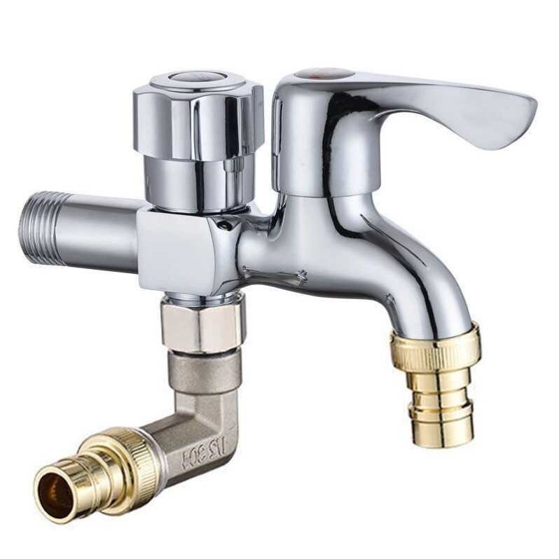 Washing Faucet Machine Faucet, Split Into Two For Household Use, With ...