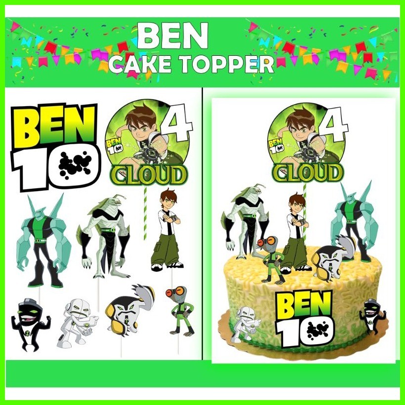 Ben 10 Cake and Cupcake toppers, ( machine cut, water proof ) | Shopee ...