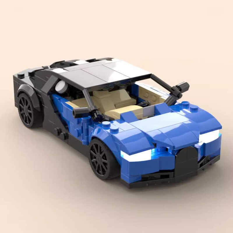 MOC Car W Building Blocks Bugatti Veyron Chiron Sports Car Model ...