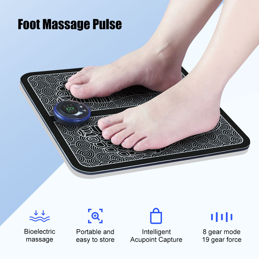 Foot Massager Foot Therapy Machine EMS Foot Massage Pad Pulse Foot ...
