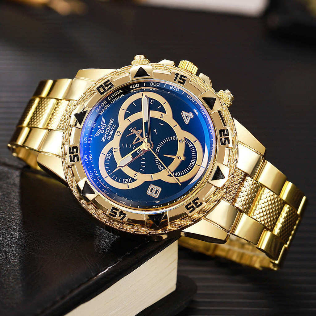 Business High-end Personality Men's Watch Large Dial Stainless Steel ...